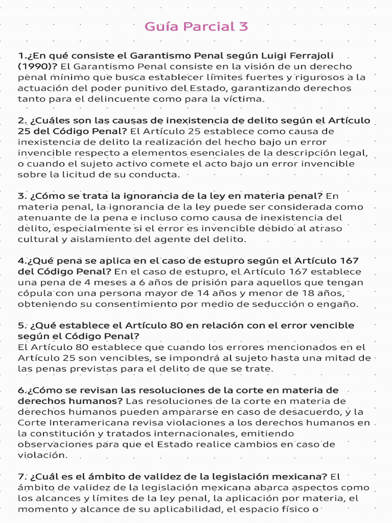 Guía Penal, P3 | PDF