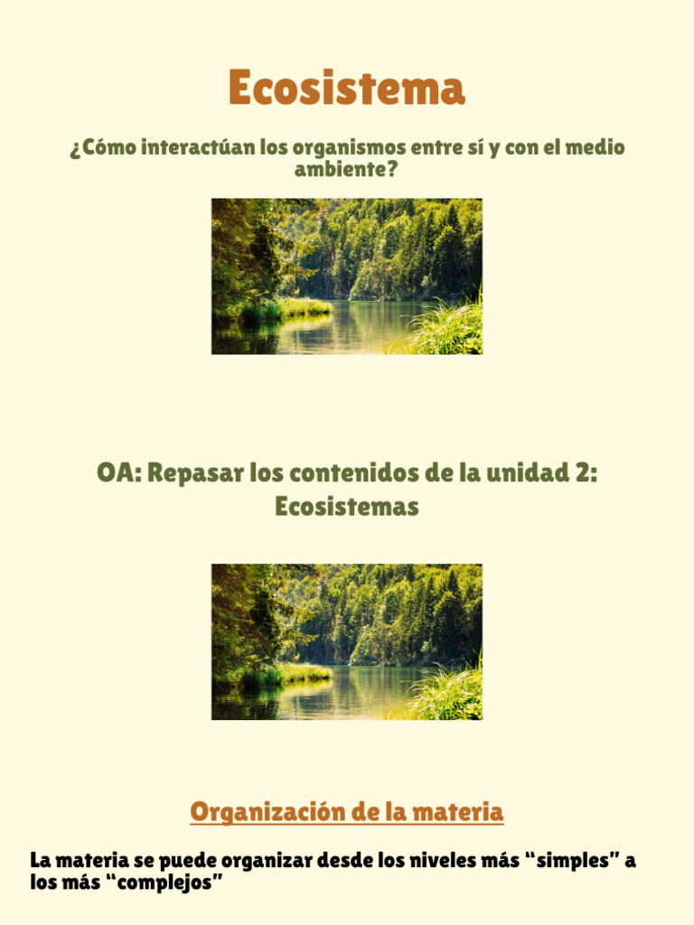 Repaso Contenidos Unidad 2 | PDF | Ecosistema | Organismos