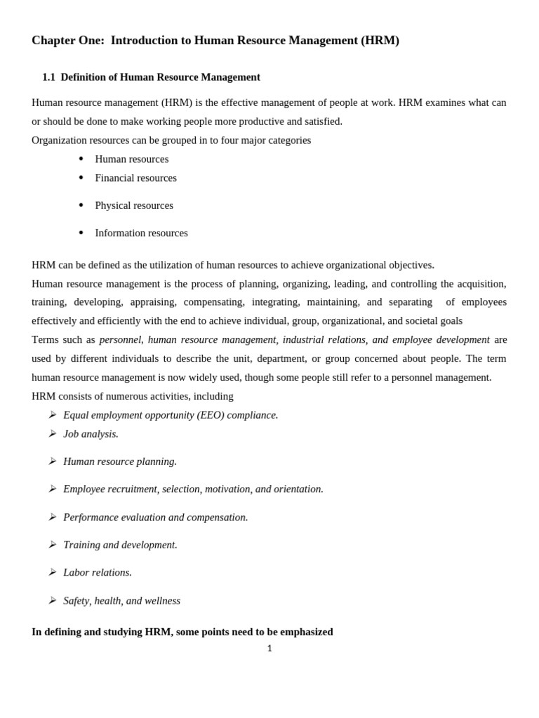 HRM Chapters All Chapters | PDF | Human Resource Management | Employment