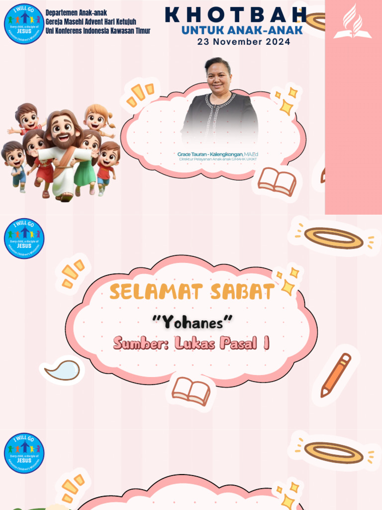 08 Khotbah Untuk Anak-Anak 23 November 2024 | PDF