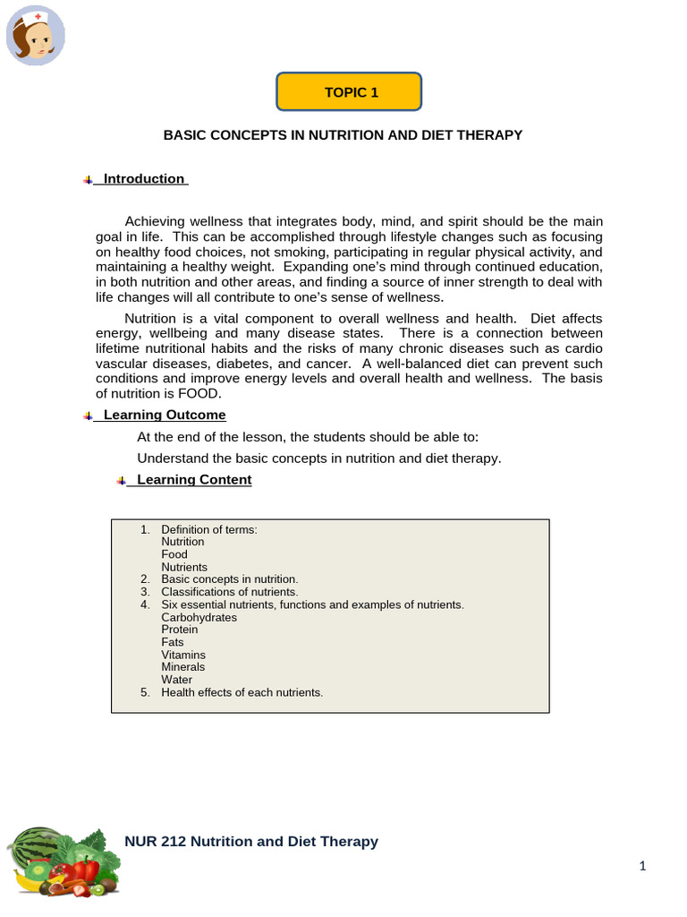 NUTRITION MODULE Final | PDF | Nutrients | Nutrition