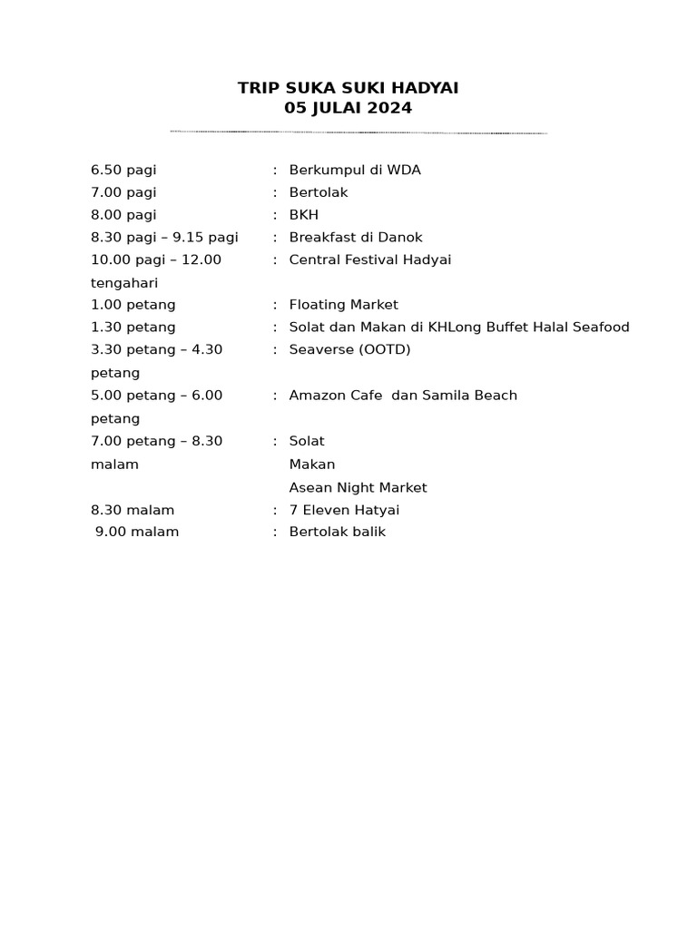 Trip Suka Suki Hadyai | PDF | Art