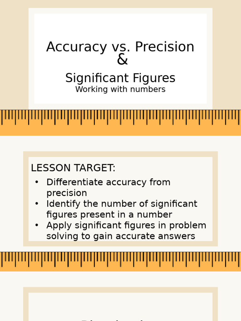 Accuracy Vs Precision and Significant Numbers 2 | PDF | Significant ...
