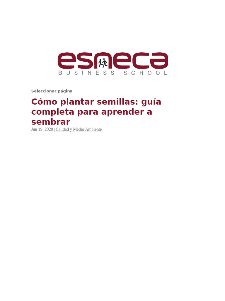 Guía Sembrar Semillas | PDF | Semilla | Siembra