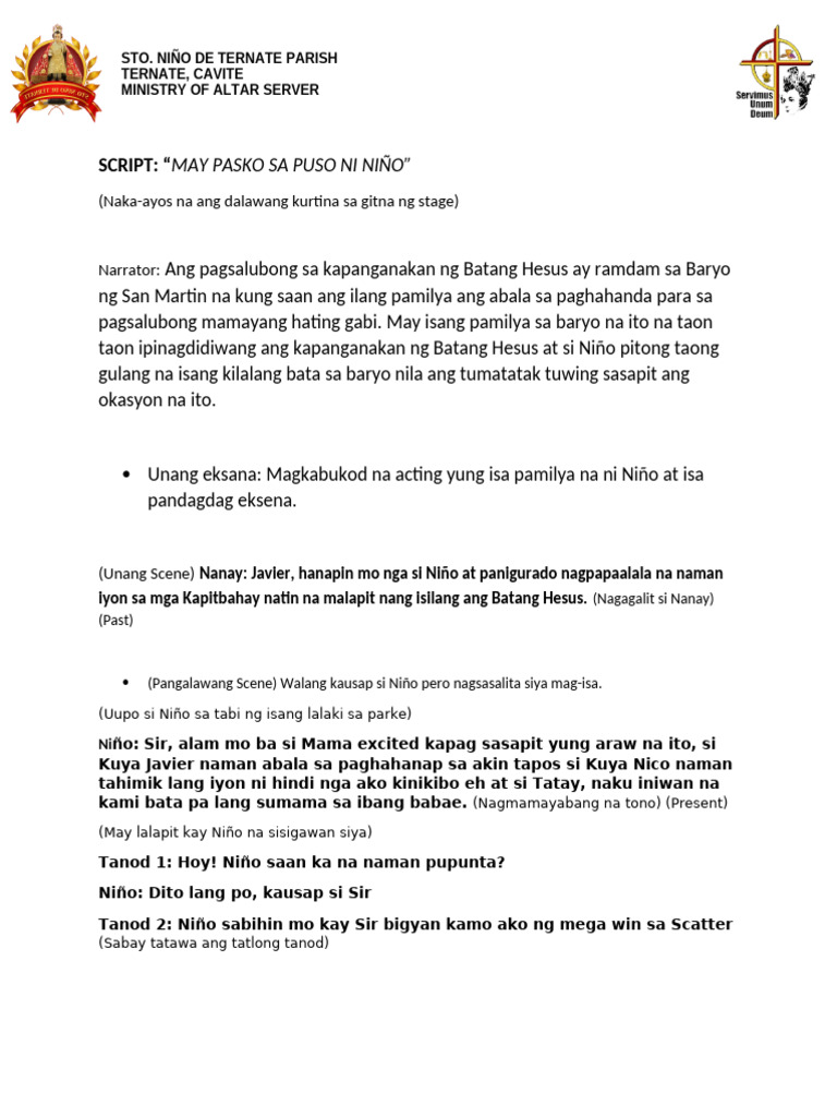 Script For Christmas Party | PDF