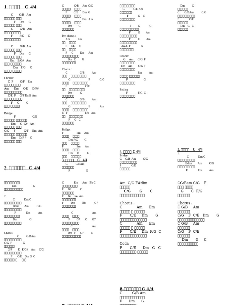 Sorted by Chords | PDF