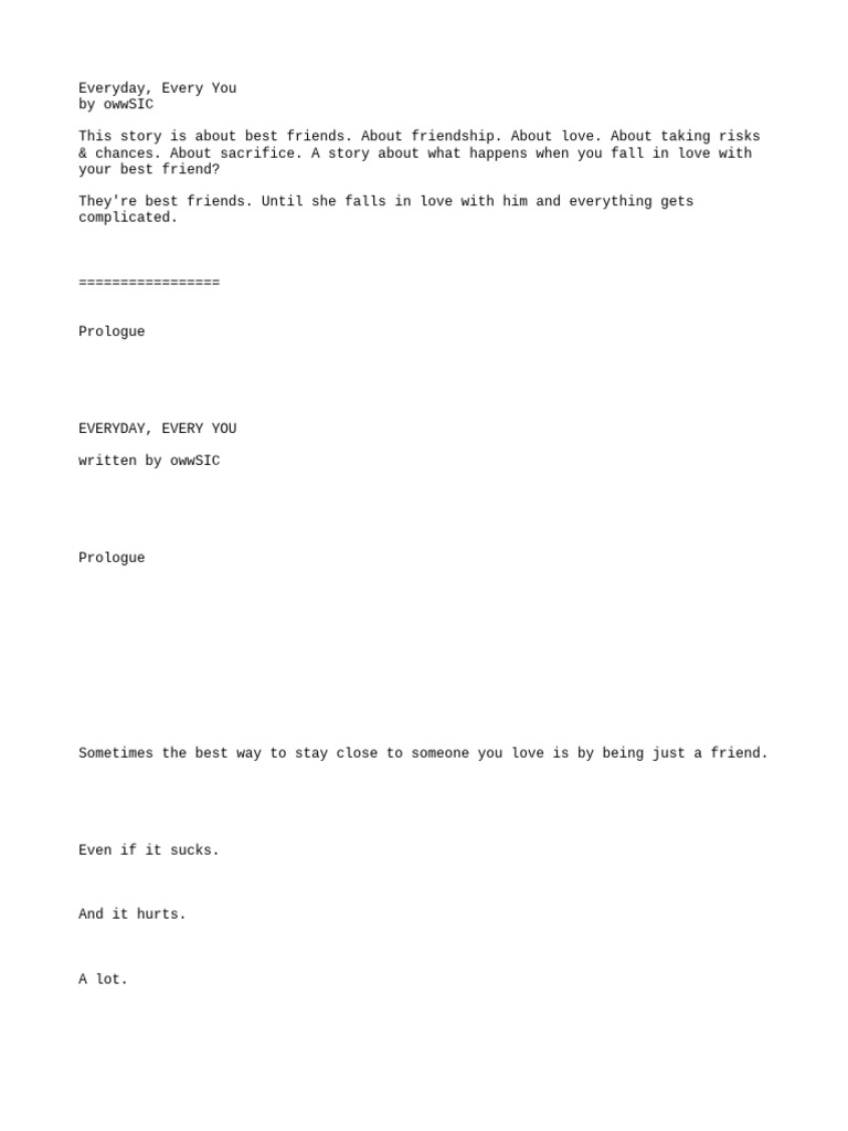 Everyday, Every You-Owwsic | PDF