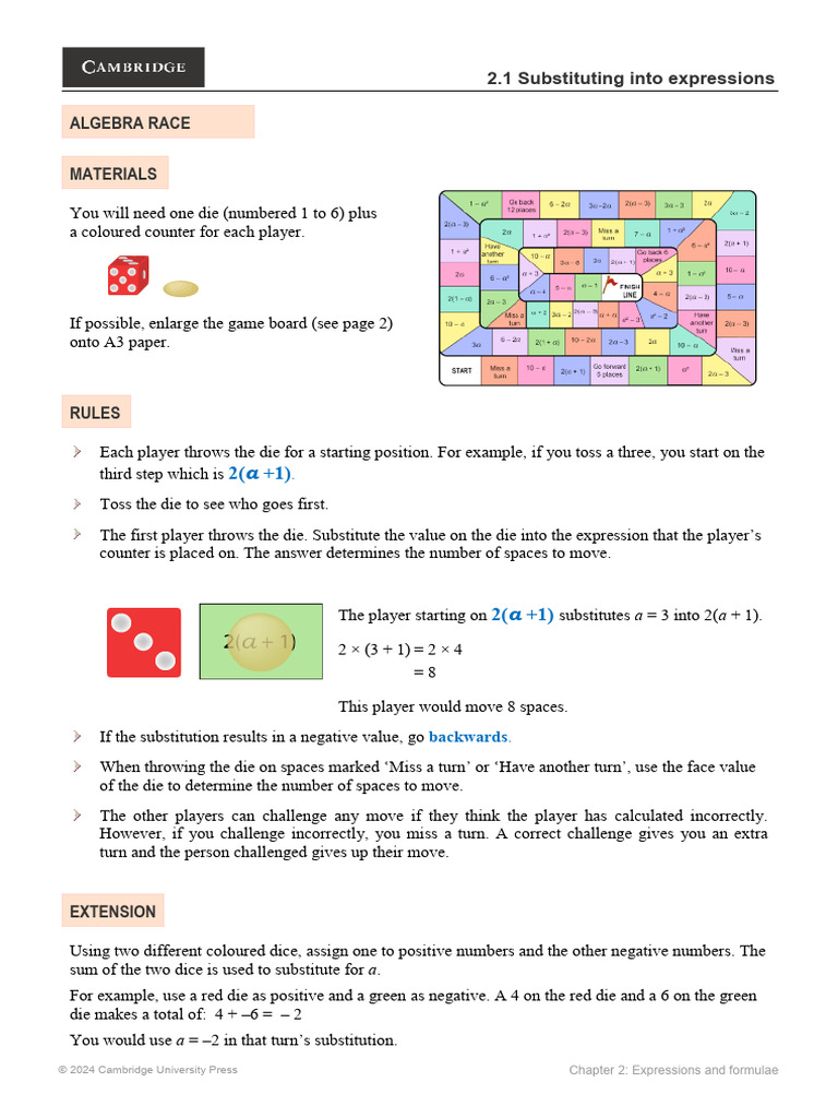 Algebra Race | PDF | Sports & Recreation