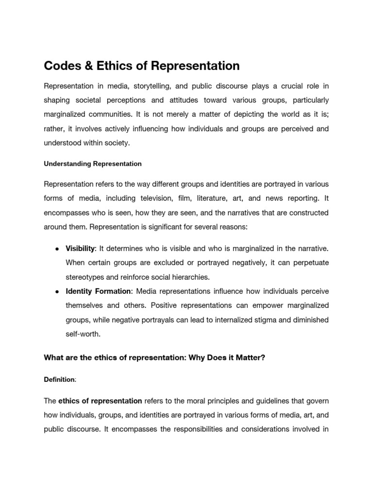 Ethics of Representation in Media | PDF | Africa | Stereotypes
