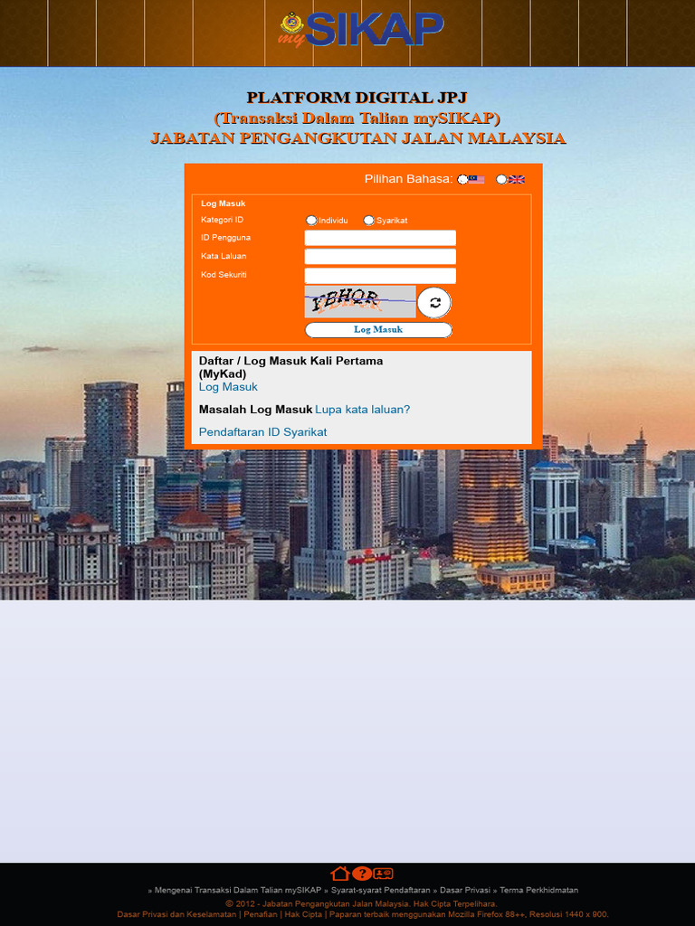 Portal MySIKAP, Jabatan Pengangkutan Jalan Malays | PDF