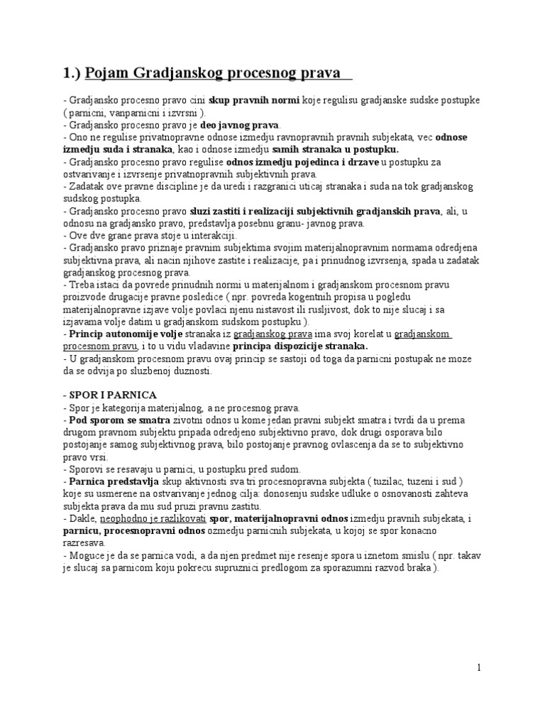 Gradjansko Procesno Pravo Skripta-Prof - Aleksandar Jaksic | PDF
