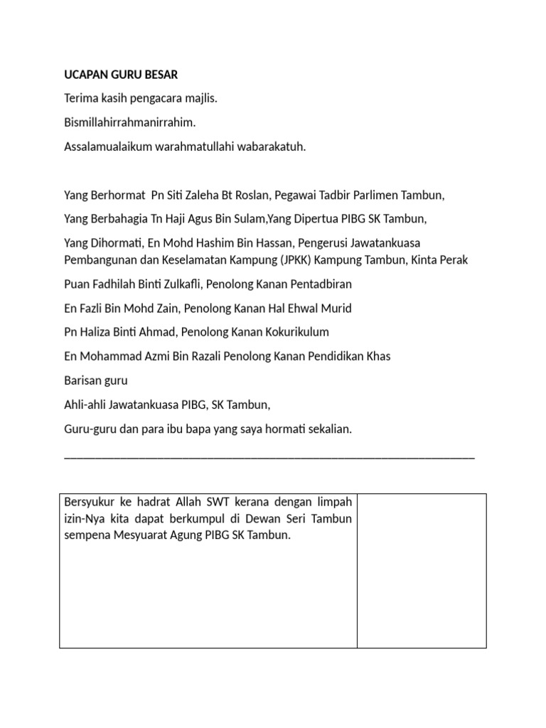 Ucapan Guru Besar | PDF