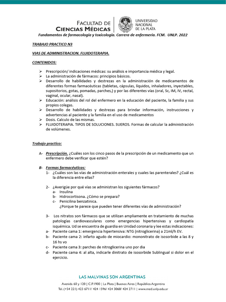 TP n2 Fluidos 2022 | PDF | Medicamentos con receta | Penicilina