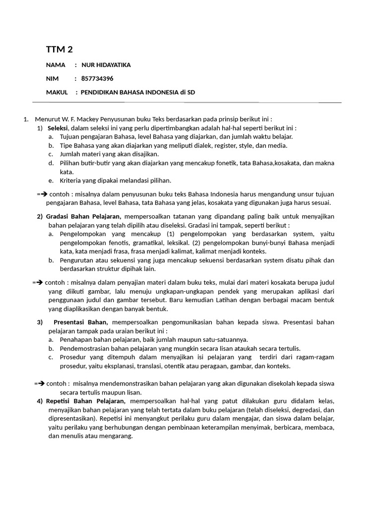 TTM 2 Bhsa Indonesia | PDF | Karier & Perkembangan | Seni & Disiplin Bahasa
