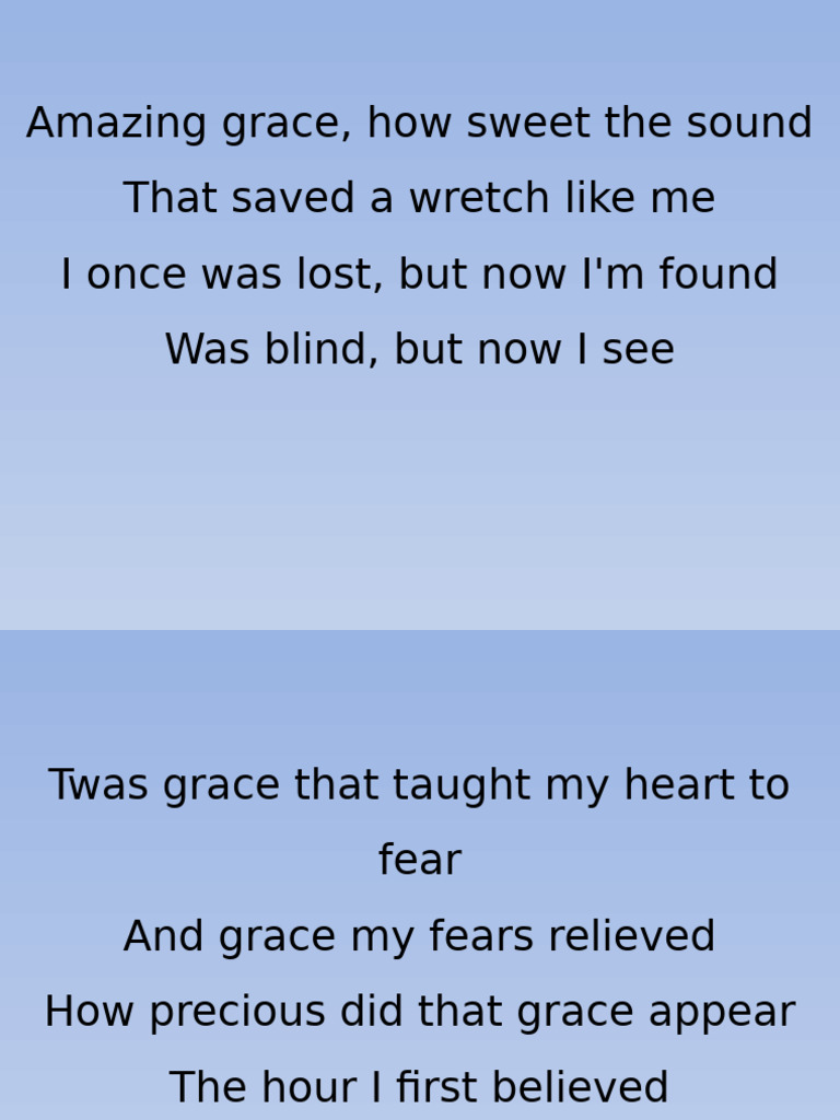 Amazing Grace Lyrics and Themes | PDF | Amazing Grace | Jesus