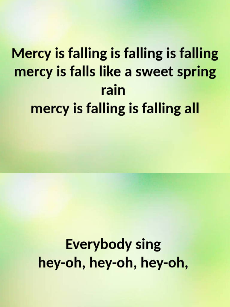 Mercy Is Falling Is Falling Is Falling Mercy | PDF | Religious Belief ...