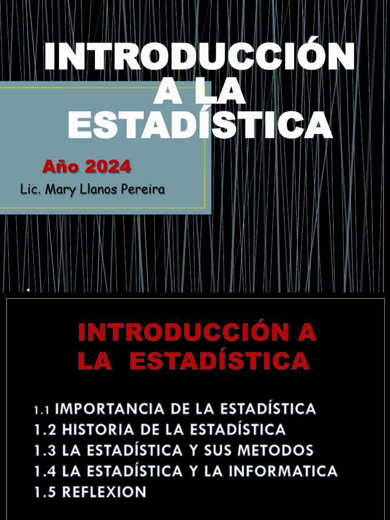 Introduccion A La Estadistica | PDF | Estadísticas | Información