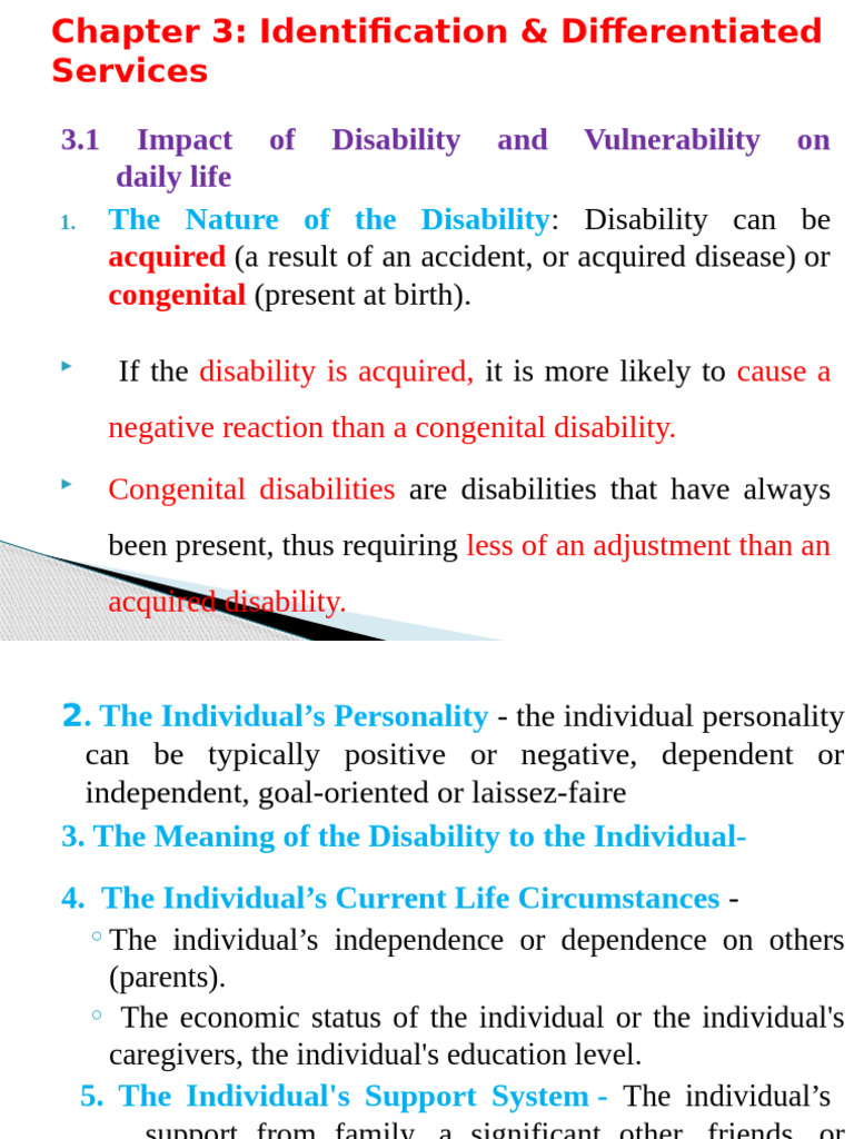 Inclusiveness, Chapter Three | PDF | Disability | Physical Therapy