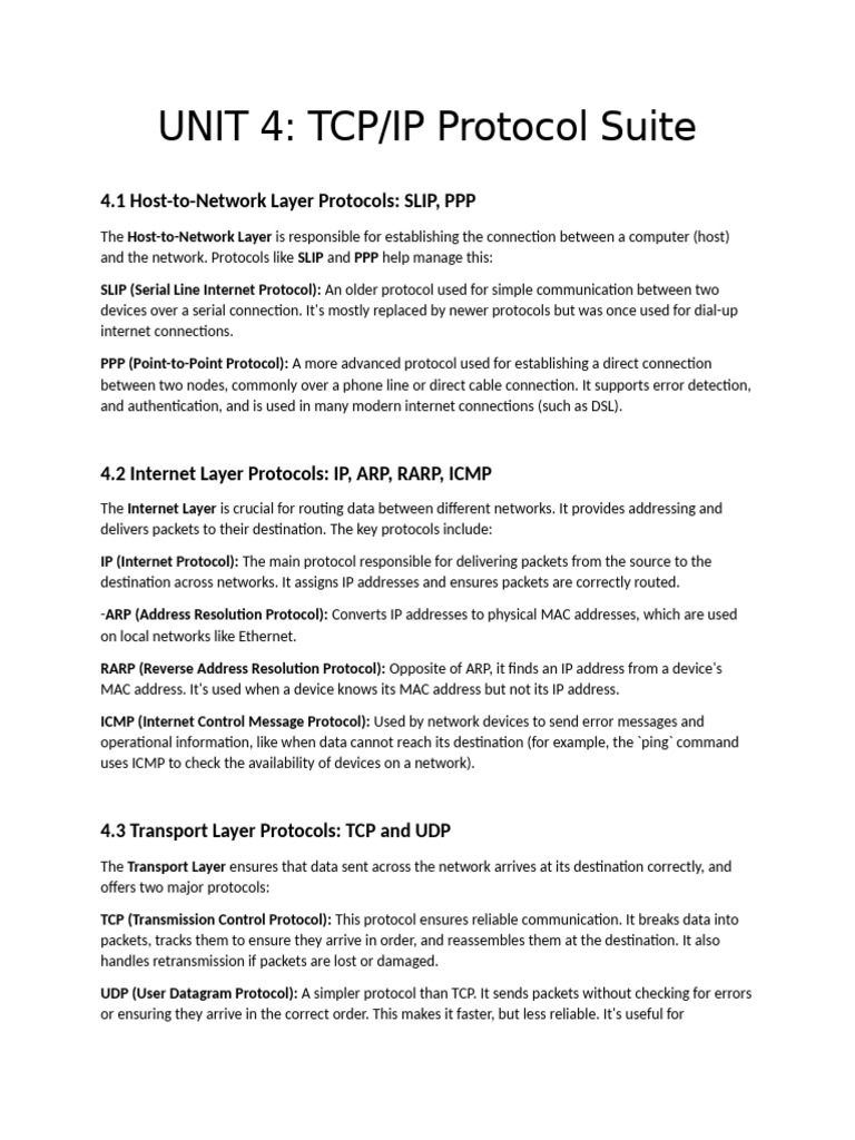 UNIT 4 - CCN | PDF | Internet Protocols | Internet Protocol Suite