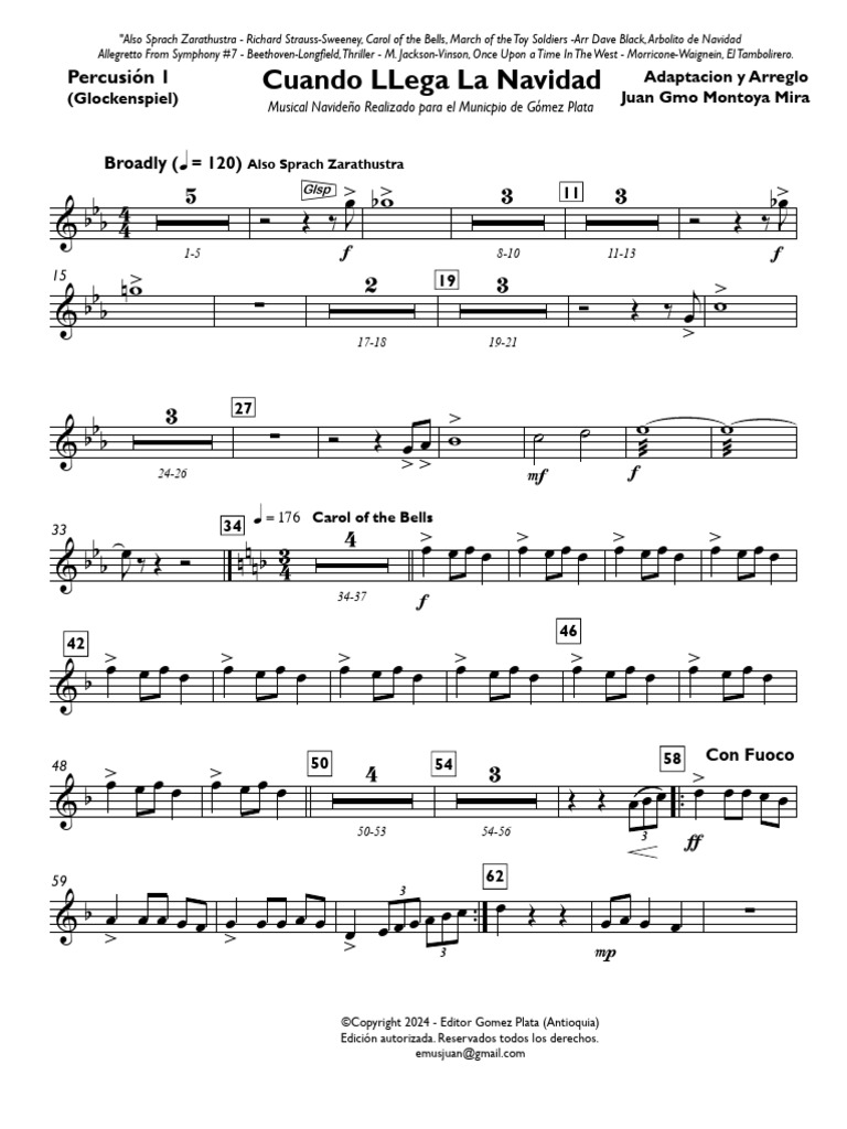 Musical Navidad - Glock | PDF | Instrumentos de percusión