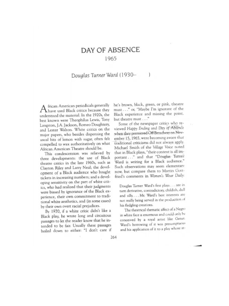 Day of Absence Intro | PDF