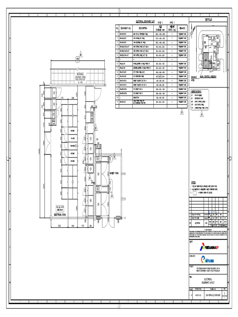 20-01-BRGA-ELE-DWG-0009 - Electrical Equipment Layout Rev. B Mod 3 | PDF