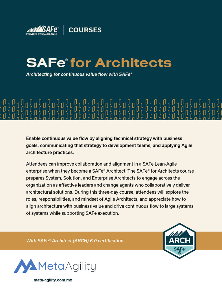 Brochure SAFe For Architects | PDF | Agile Software Development | Architect