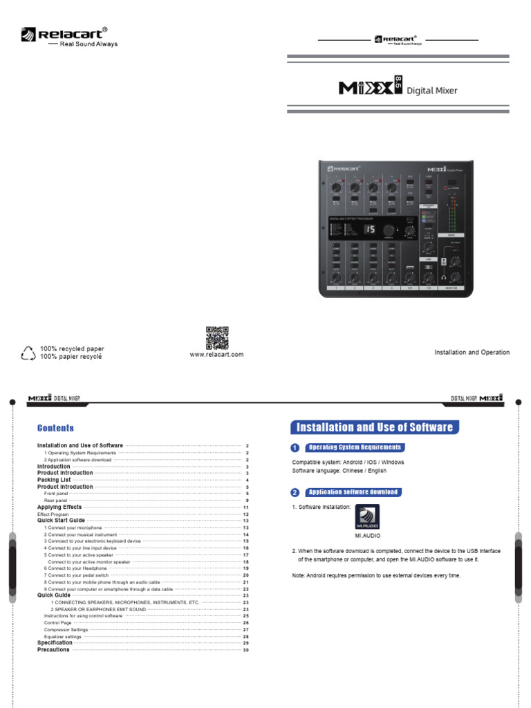 MIXX8.6 Digital Mixer Guide | PDF | Equalization (Audio) | Sound Recording
