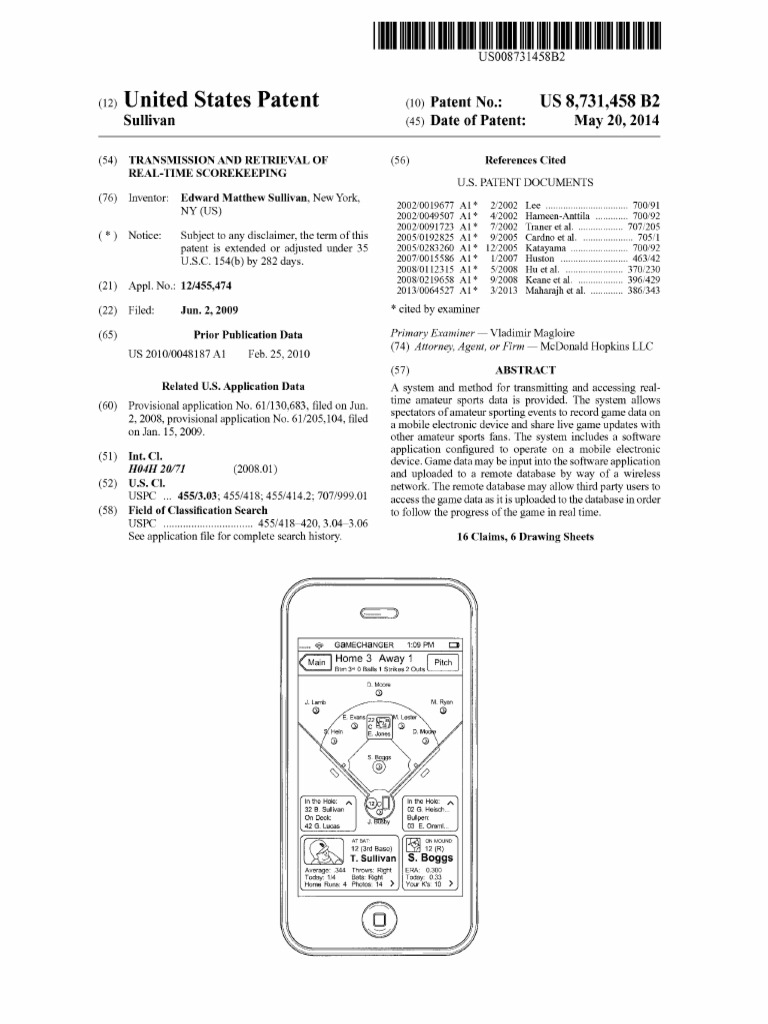 Us 8731458 | PDF | Menu (Computing) | Databases
