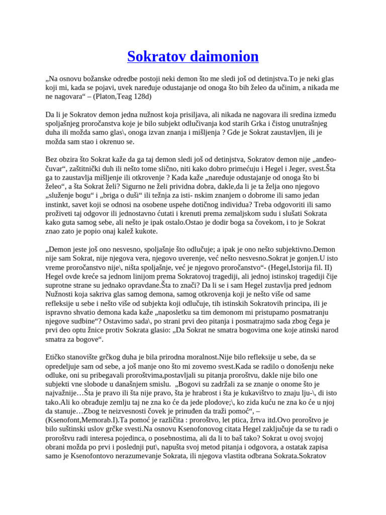 Sokratov Daimonion | PDF