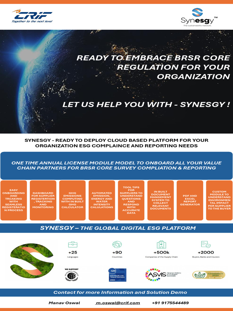 Synesgy - BRSR Core Module Offering | PDF