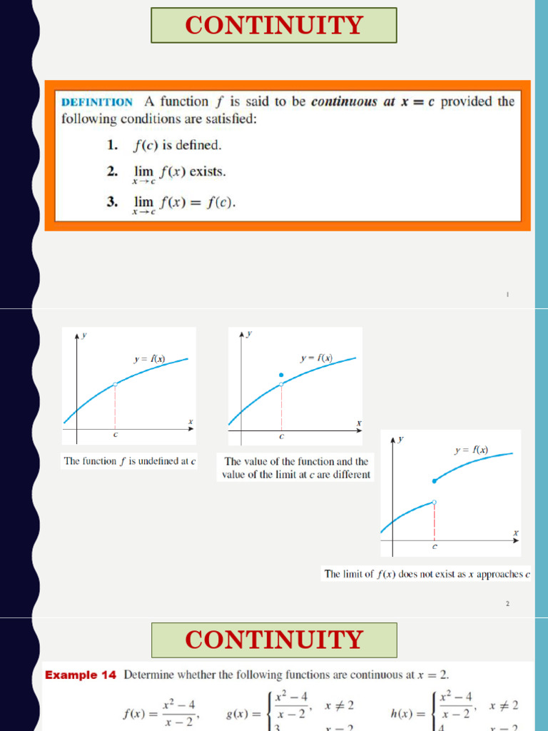 Lecture 4 Limits and Continuity | PDF | Career & Growth | Technology & Engineering