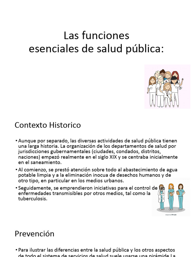 Las Funciones Esenciales de La Salud Publica | PDF | Salud pública | Enfermería