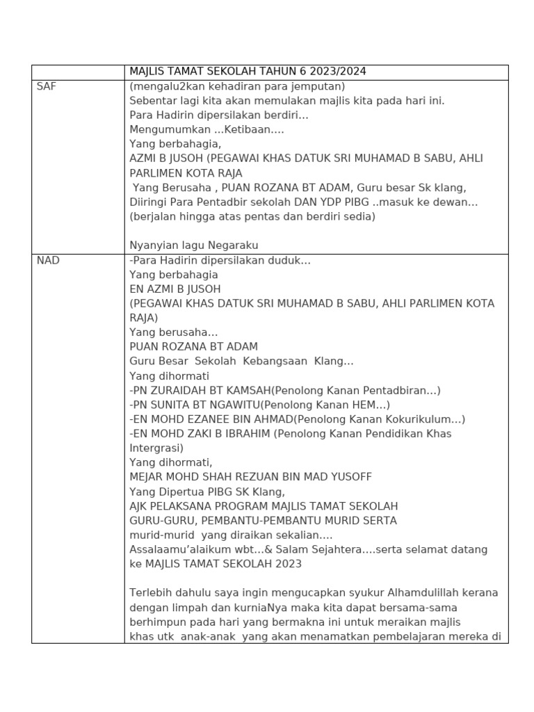 Ucapan Selamat Tamat Sekolah 2023 | PDF