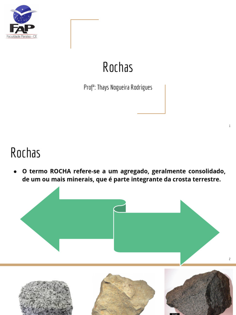 Rochas - Geologia e Mecânica Dos Solos | PDF | Rocha ígnea | Rochas (Geologia)