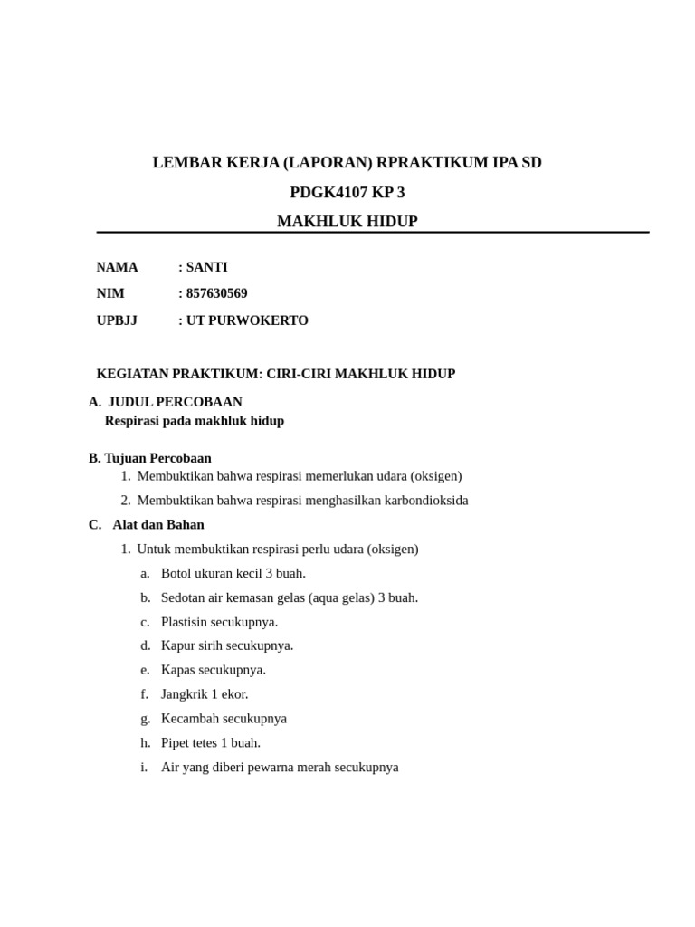 Lembar Kerja Praktikum 3 | PDF