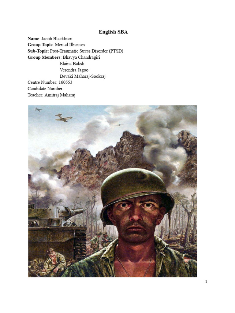 Jacob's ENG SBA (Adobe Document) | PDF | Mental Disorder ...