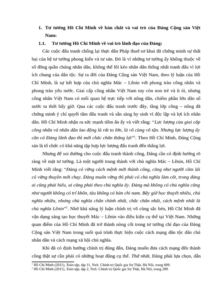 Phần 1 - Bài tập lớn TTHCM | PDF