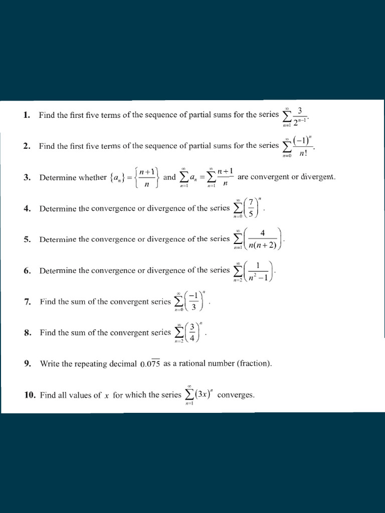 Solutions To Lesson 17, Infinite Series-Geometric Series | PDF