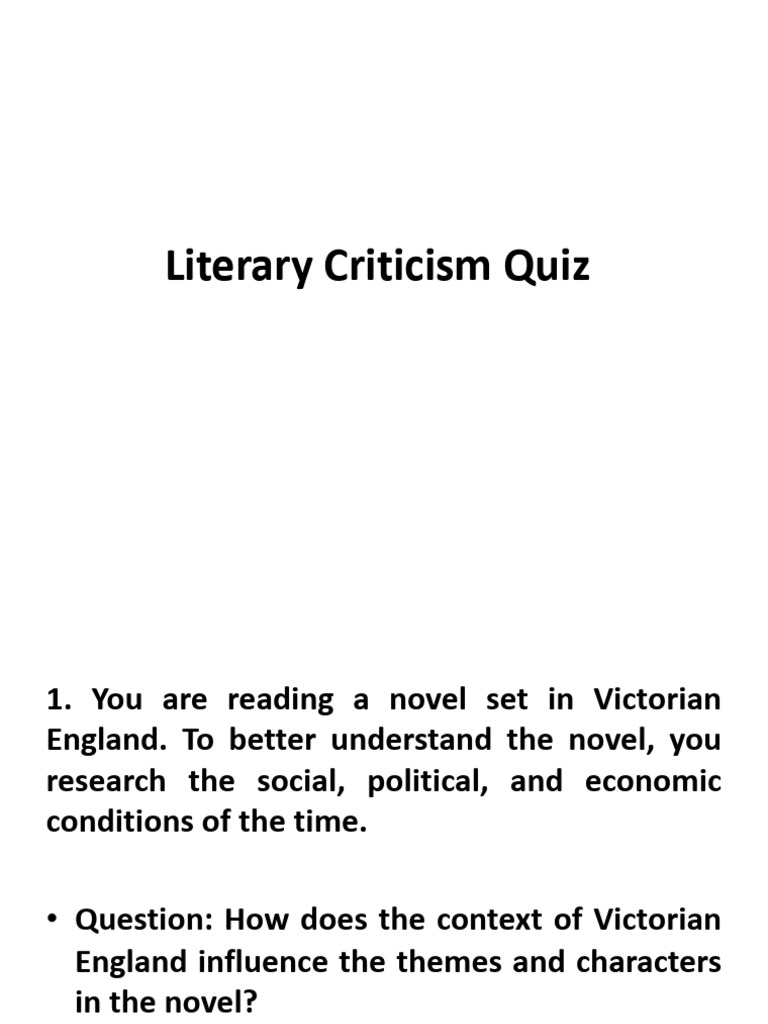 Literary_Criticism_Quiz | PDF | Narrative | Poetry