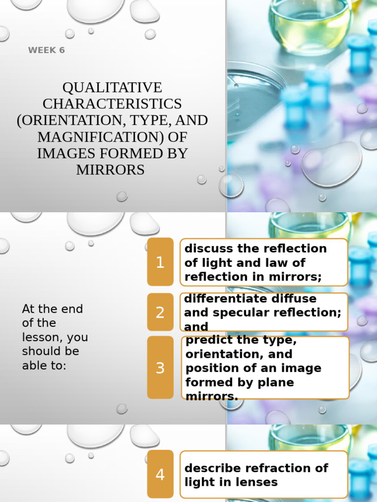 Image Characteristics of Mirrors and Lenses | PDF | Mirror | Reflection ...