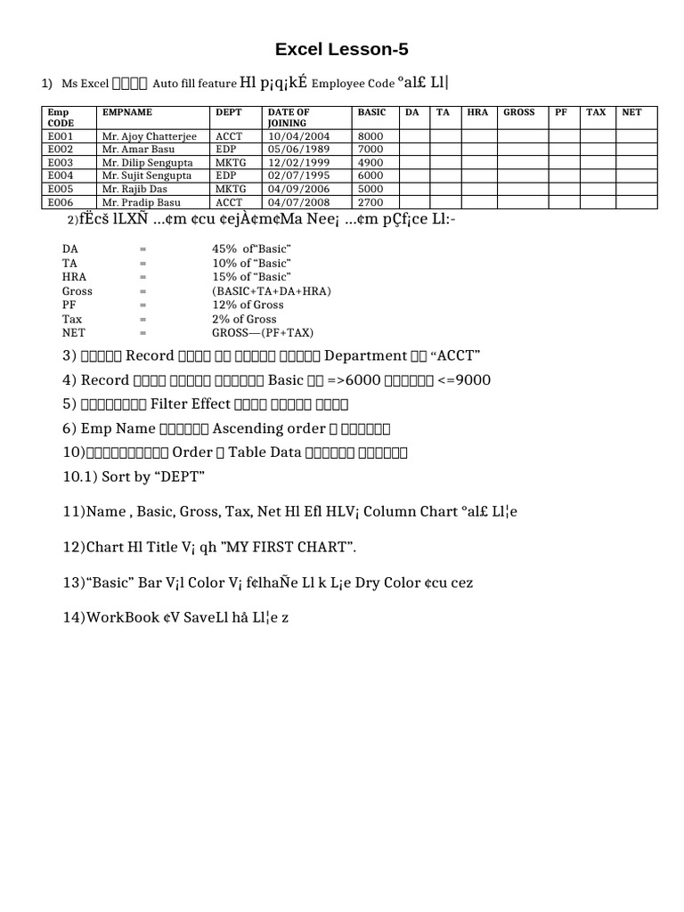 Excel 5 | PDF