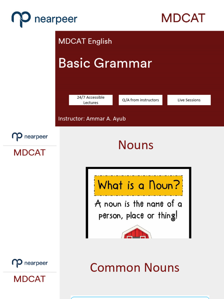 Basic Grammar Notes by Nearpeer - MCQs World | PDF | Career & Growth ...
