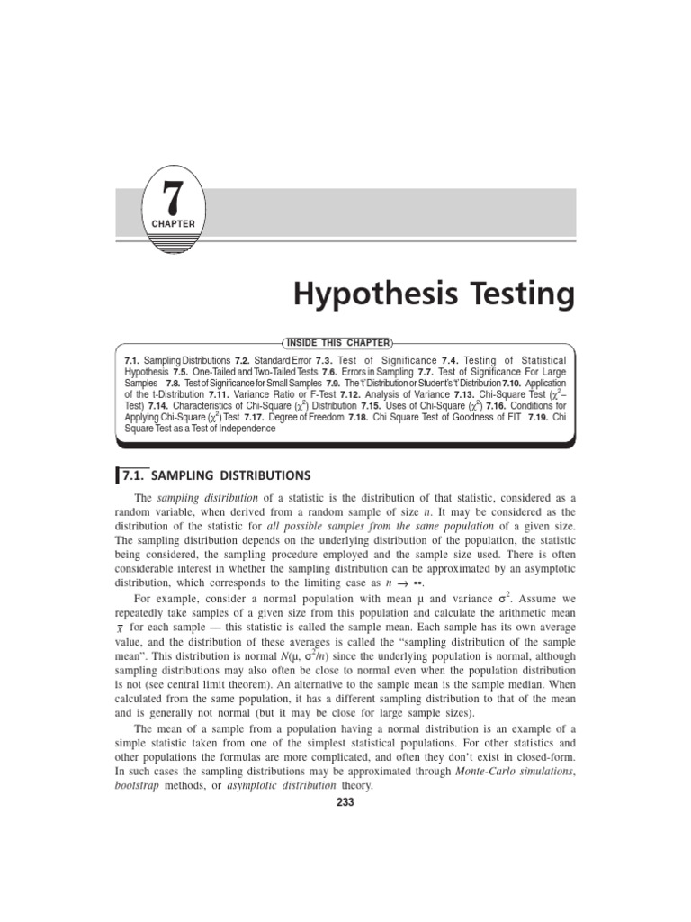 Hypothesis Testing II | PDF | Statistical Significance | Statistical ...
