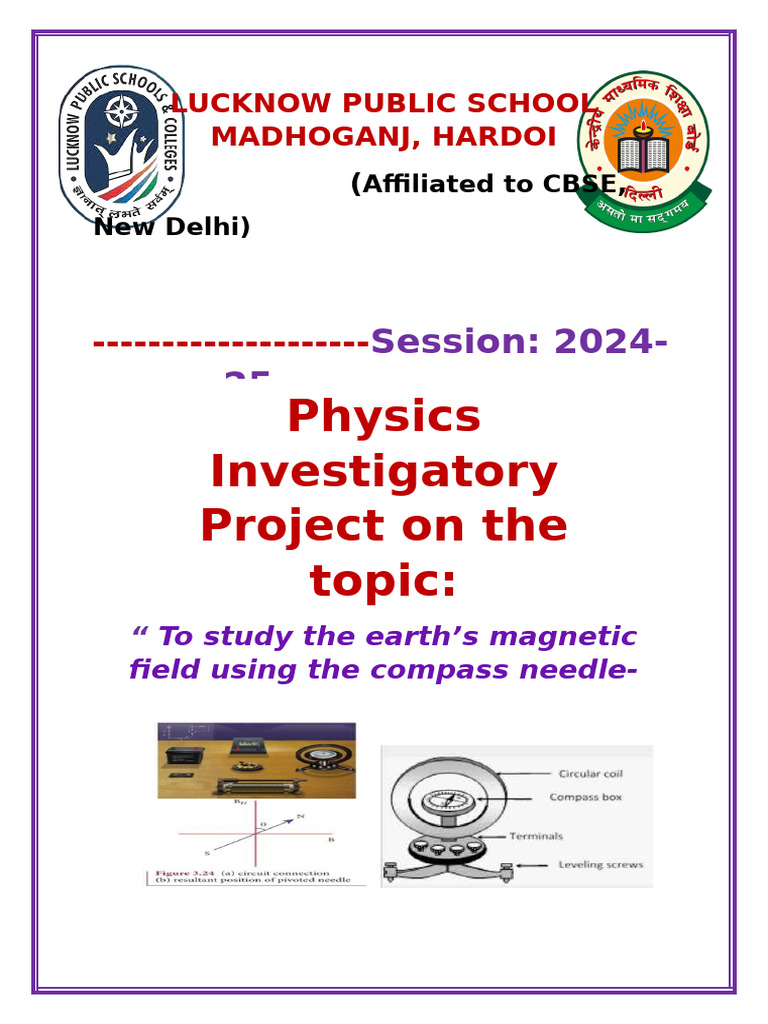Physics Ip | PDF | Compass | Magnetic Field