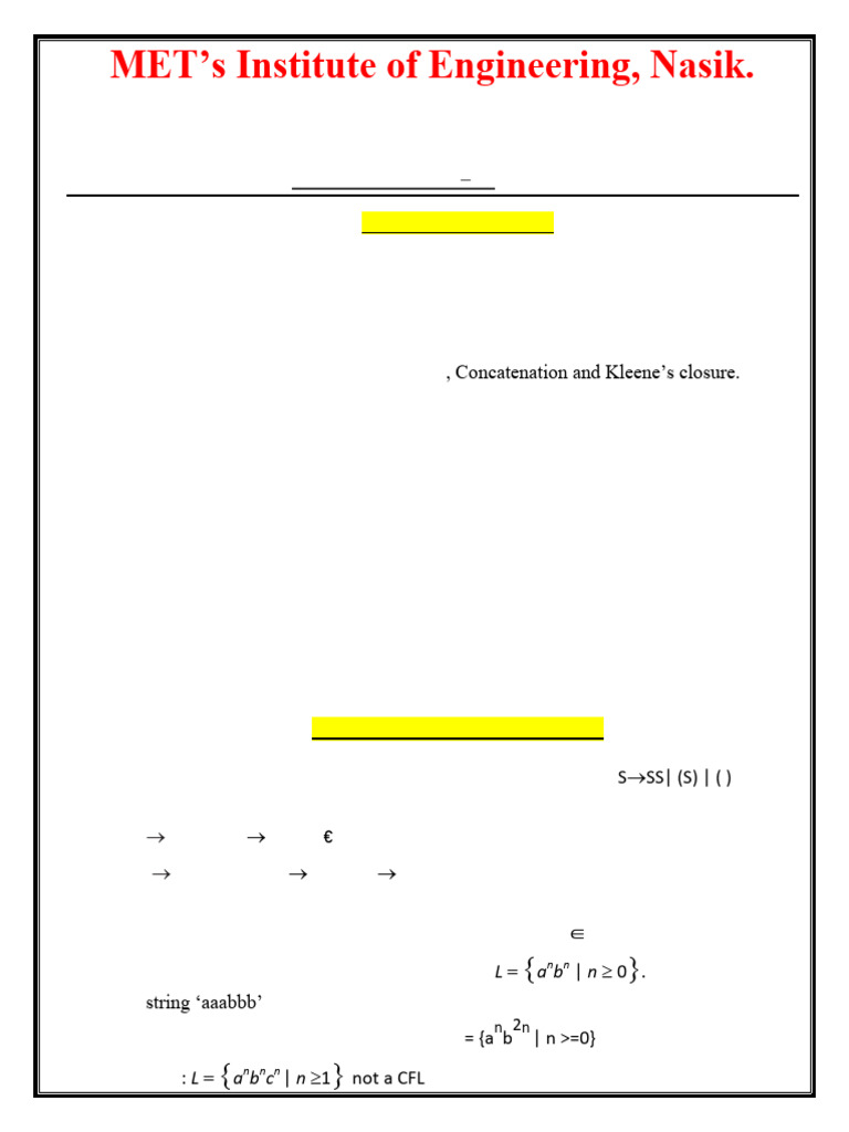 Toc Assignment No-04. 2024 | PDF | Language Mechanics | Theory Of Computation