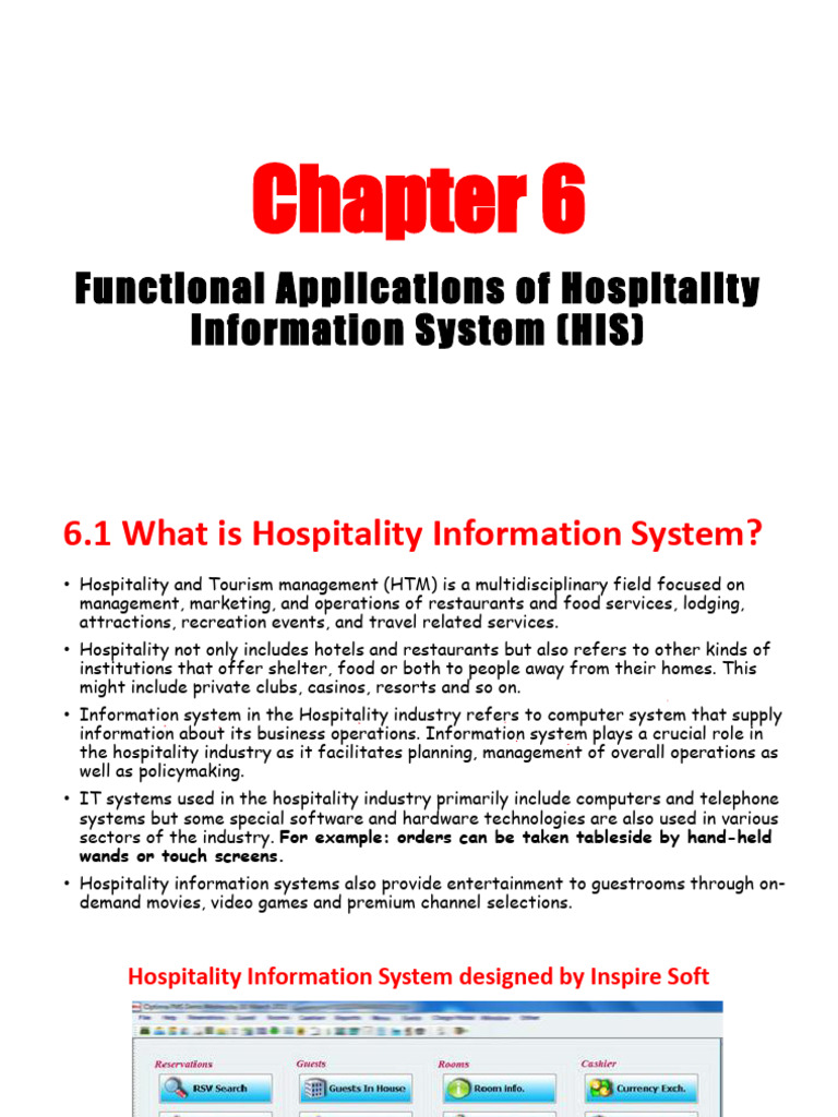 Chapter 6 MIS - Functional Application of HIS | PDF | Point Of Sale | Travel Agency