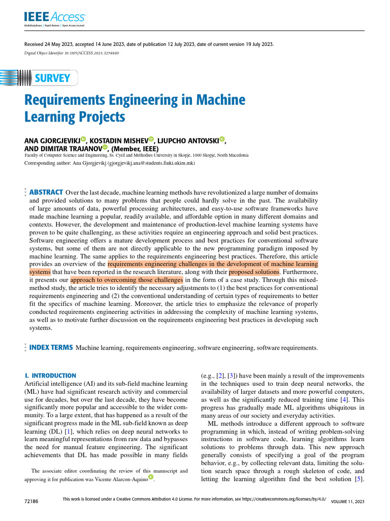 11 Requirements Engineering in Machine Learning Projects | PDF ... 11 Requirements Engineering in Machine Learning Projects | PDF ...
