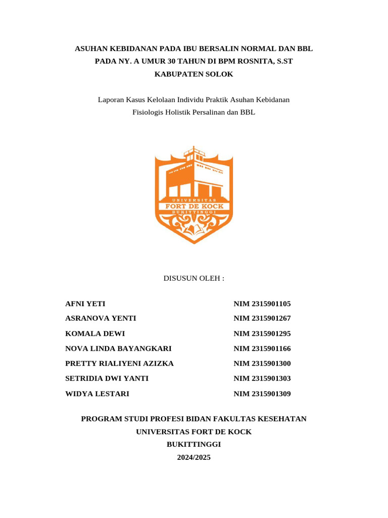 KELOMPOK Askeb Persalinan Dan BBL Normal Siklus 7 Oke Perbaikan | PDF ...