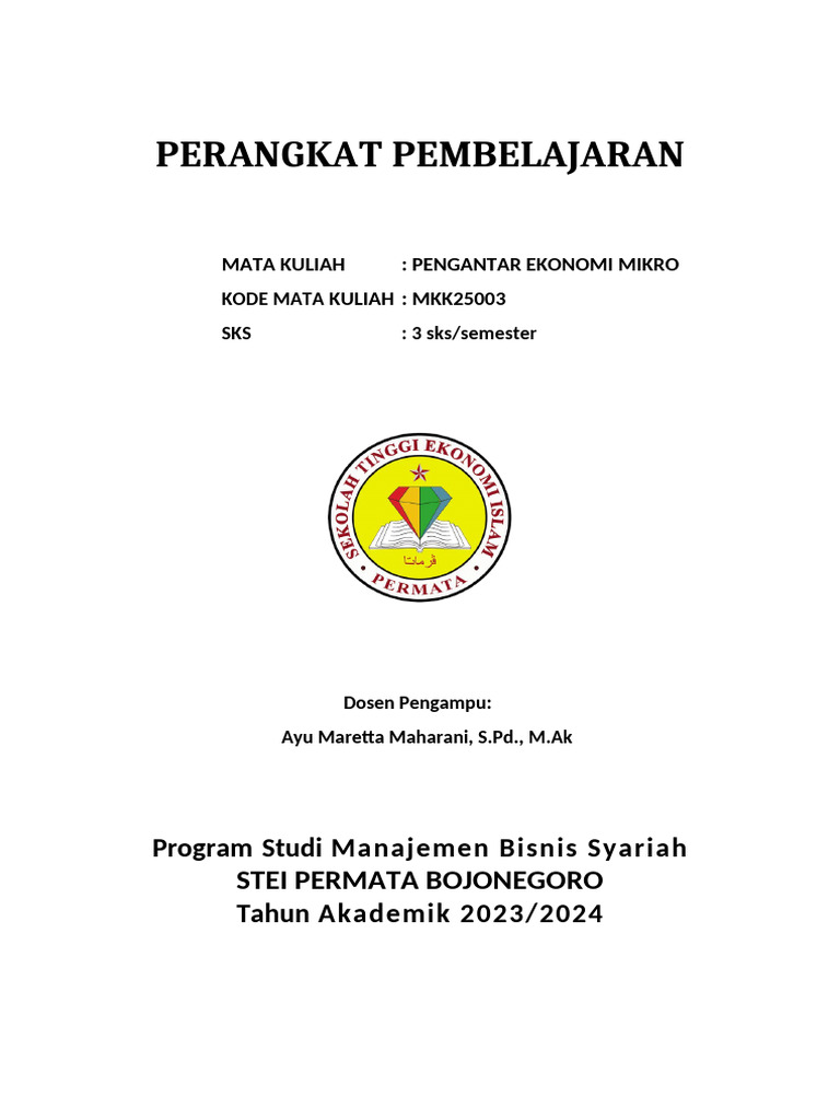 COVER Mikro 2023-2024 | PDF